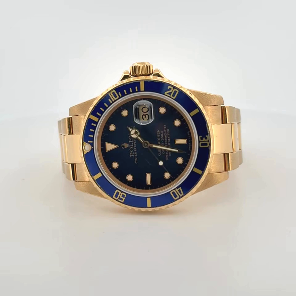 Rolex Submariner 18k Yellow Gold (16808) – Lone Star Coins