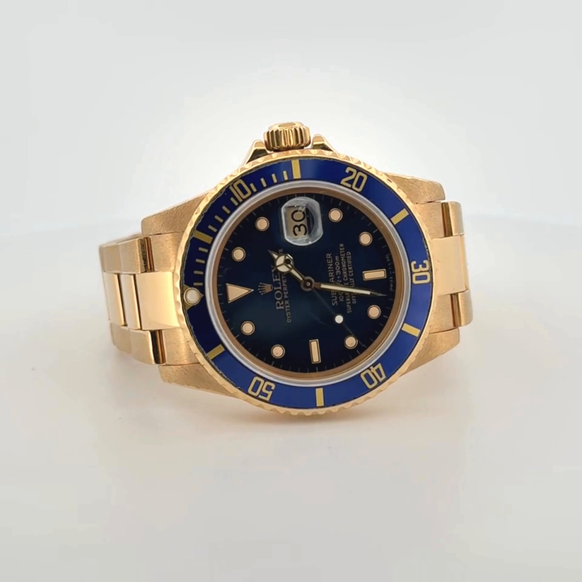 Rolex Submariner 18k Yellow Gold (16808) – Lone Star Coins