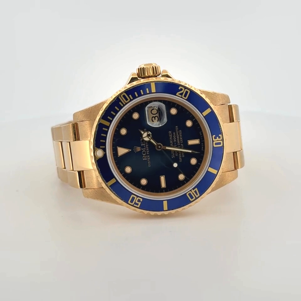 Rolex Submariner 18k Yellow Gold (16808) – Lone Star Coins