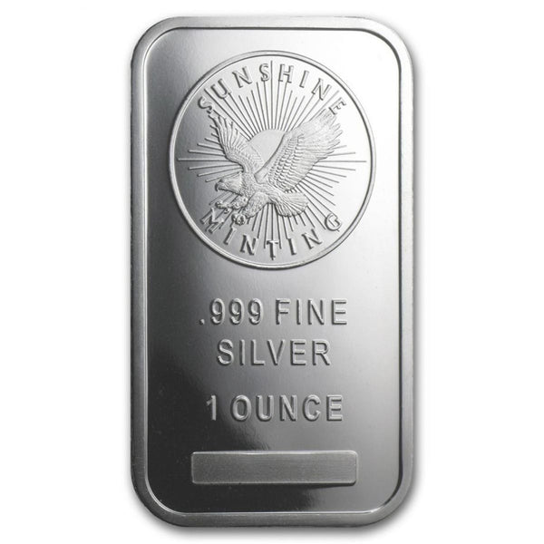 Sunshine Mint 1 oz Silver Bars | .999 Fine Silver | Lone Star Coins